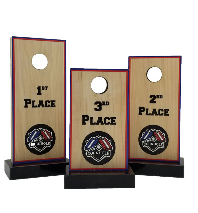 Cornhole Trophies, Awards and Medals | Free Custom Engraving – Decade ...