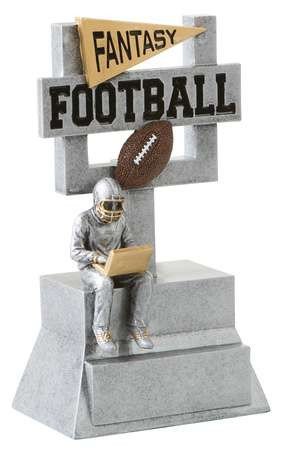 Football and Helmet Flame Cut Out Trophy | Engraved Silver Fantasy ...