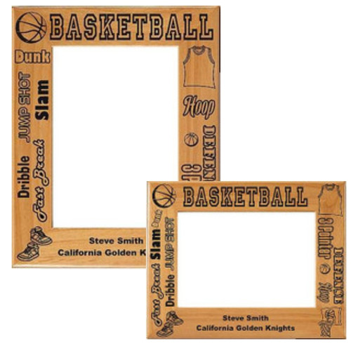 Basketball Picture Frame - Male, Personalized - 3 Sizes
