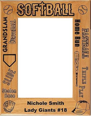 Softball Picture Frame * - Personalized Decade Awards SFTBLL46V