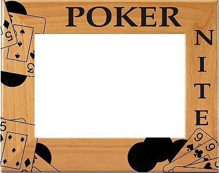 Poker Picture Frame | Laser Engraved Wood - 3 Sizes