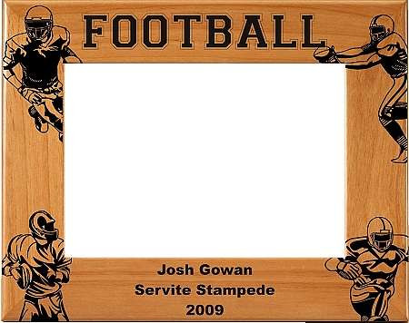 Football Picture Frame 4 - Personalized Decade Awards FTBLL-04
