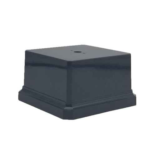 Trophy Base, Black Gloss Weighted Plastic - 4.5 x 4.5 Inch