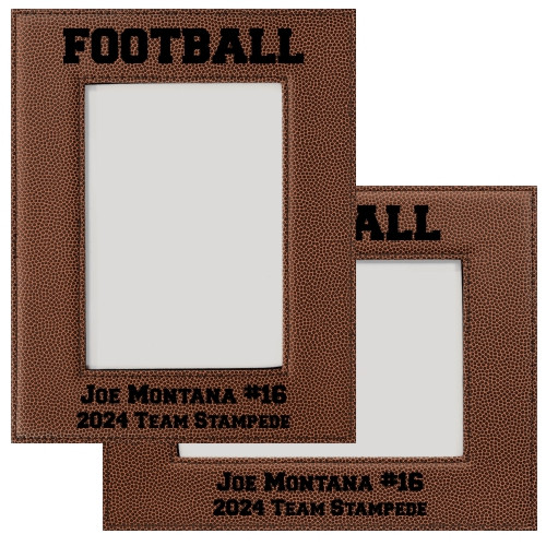 Football Picture Frame, Personalized - 2 Sizes