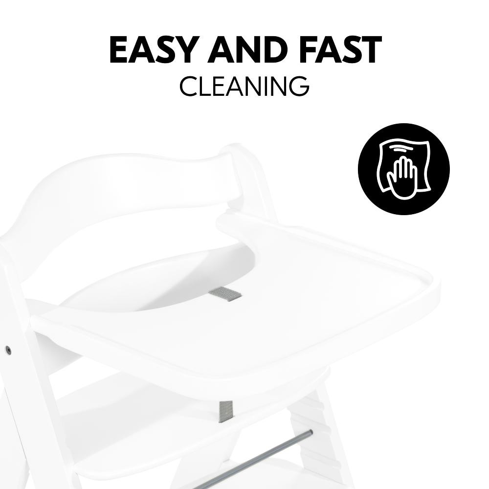 Hauck Alpha Wooden Highchair TRAY - White | Hauck | Little Bird Brands