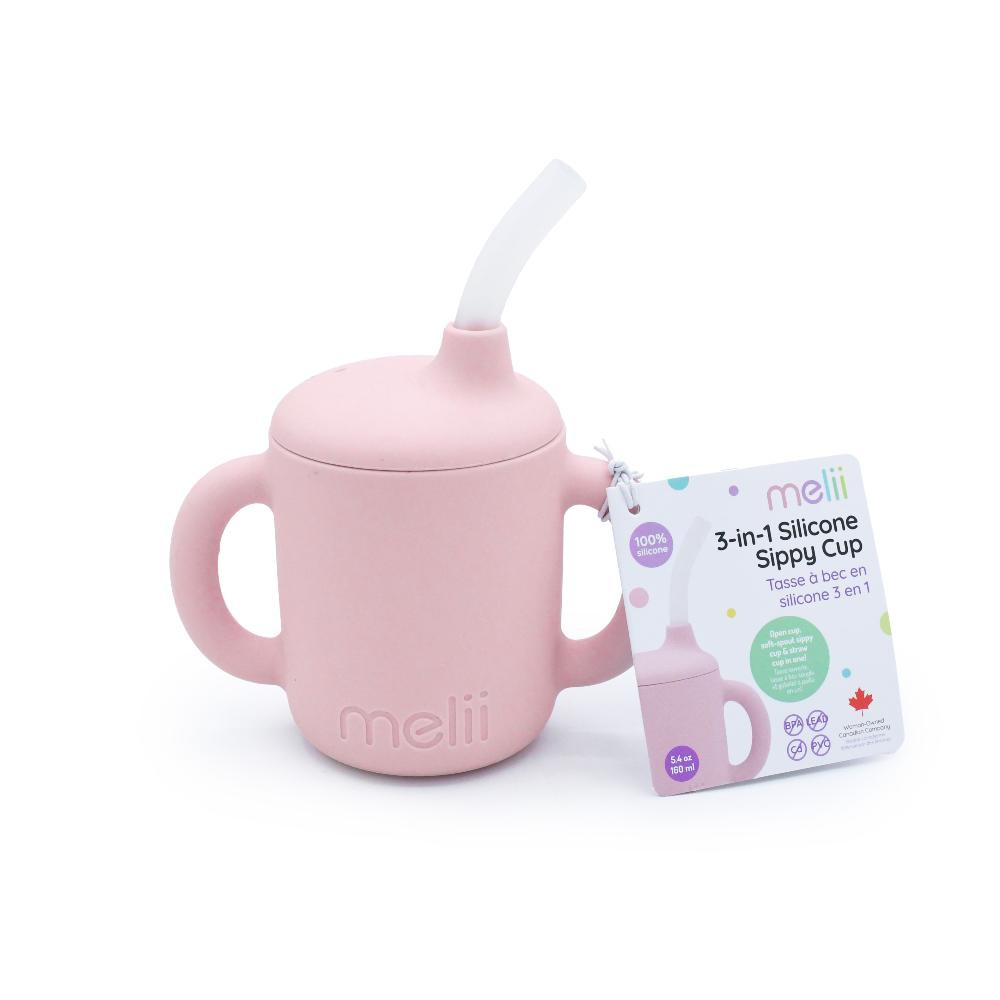 Melii 3 in 1 Silicone Training Cup - Pink | Melii | Little Bird Brands