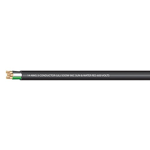 14 AWG 3 conductors SOOW Portable Cord 600 Volts -40C +90C Hard Usage ...