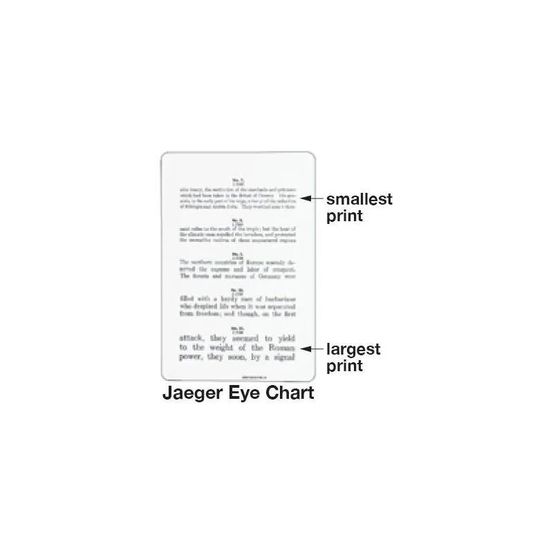Graham Field - 1242 - Jaeger Reading/Test - Type Chart Grafco - Medical ...