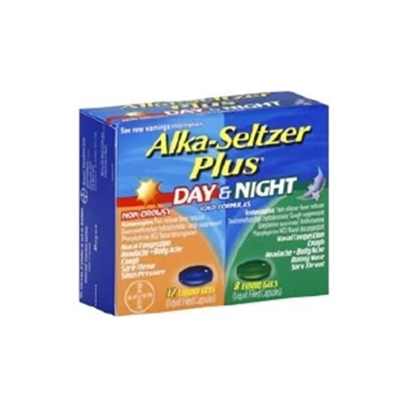 Bayer - 01650057683 - Alka - Seltzer, Gel Cap Power Max Cold/Cough Day ...