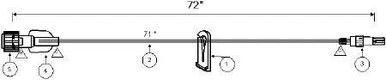 Icu Medical - B2011 - Iv Extension Set Mini Bore 72 Inch Tubing Without ...