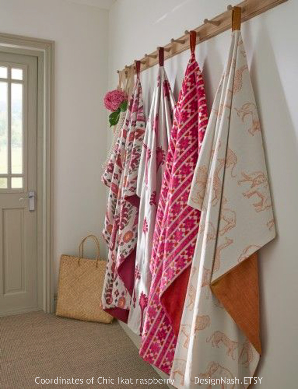 Chic Ikat raspberry pink