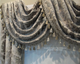 Smokey Taupe Damask Swag Treatment