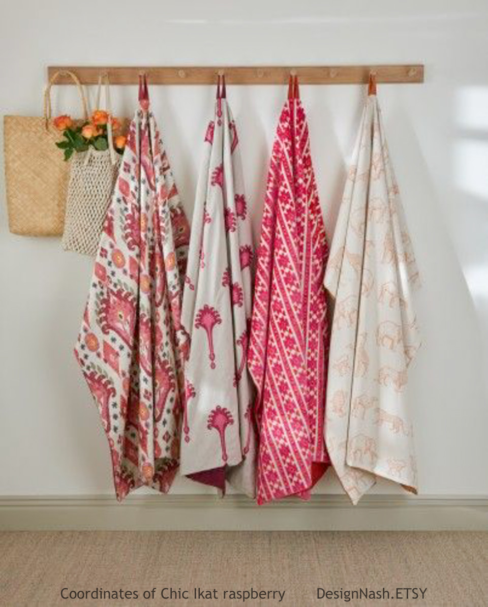 Chic Ikat raspberry pink