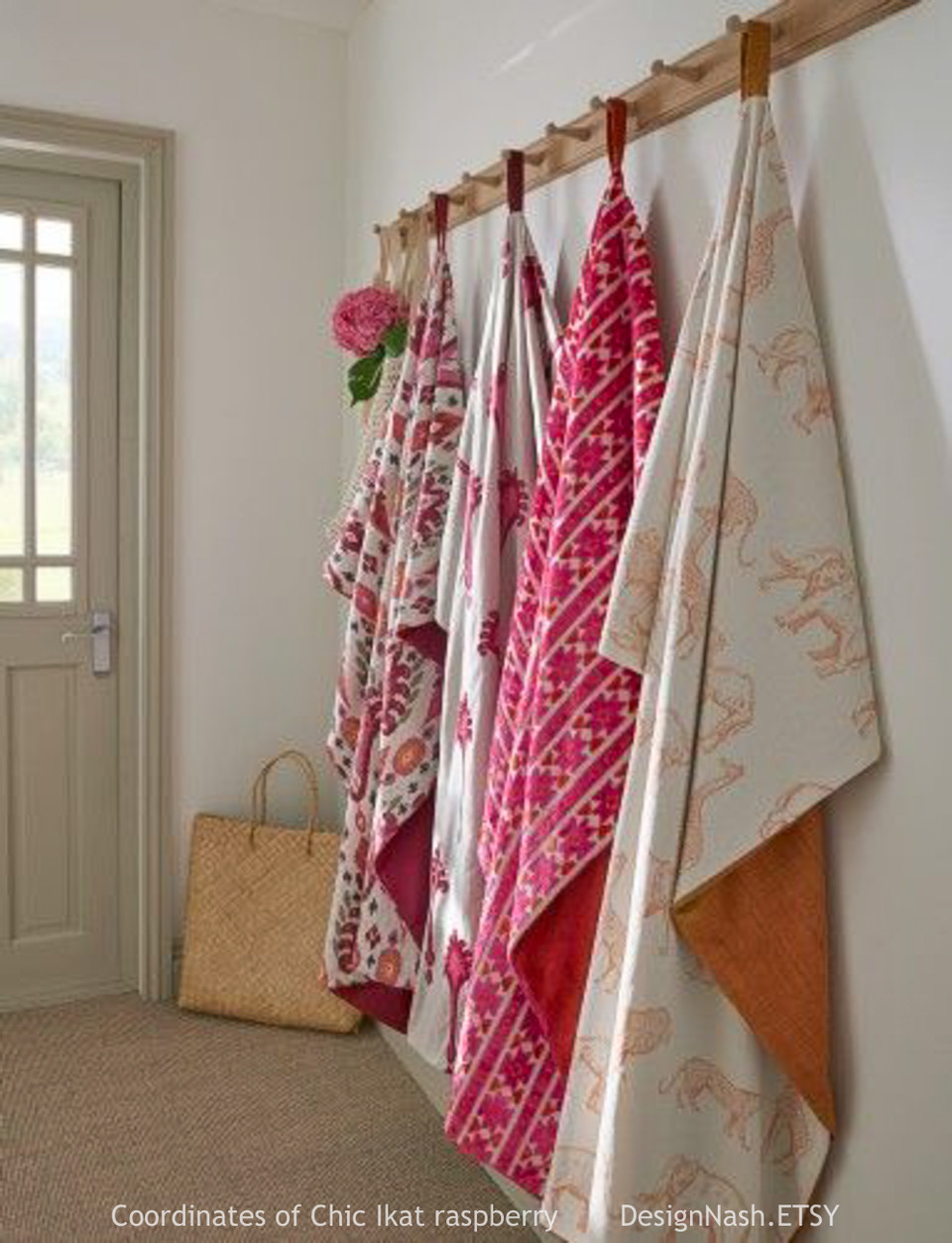 Chic Ikat raspberry pink