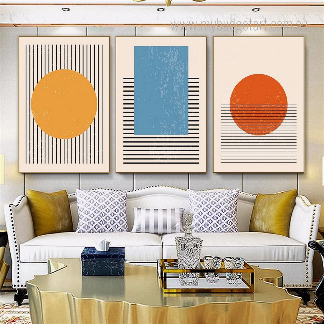 Geometric Shapes Blocks Canvas Prints
