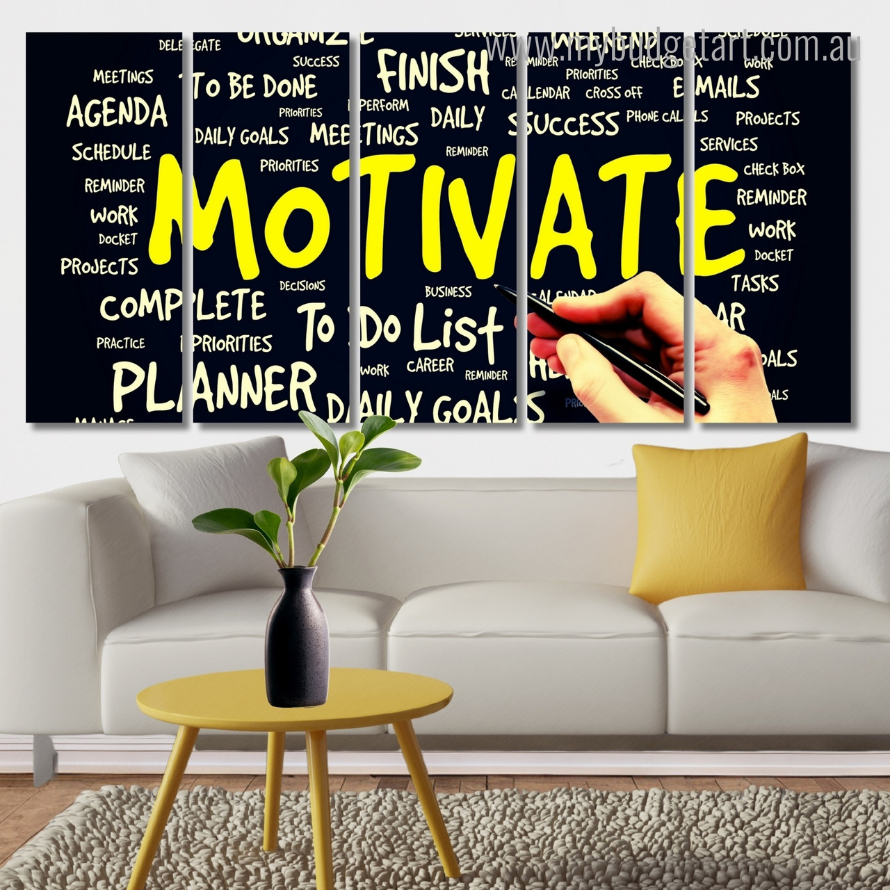 Motivate Inspiration Prints 5 Piece Canvas Wall Art Set Australia ...