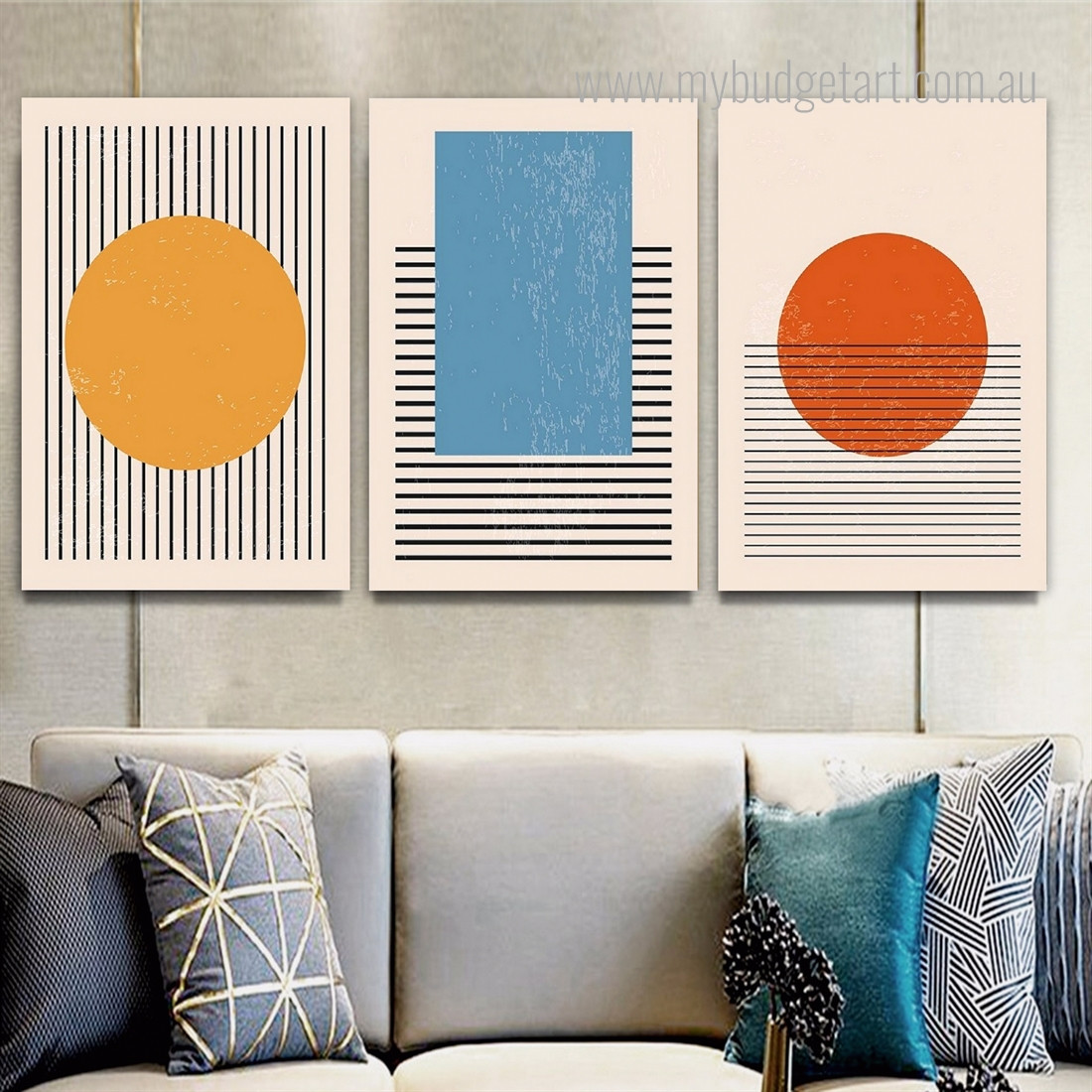Geometric Shapes Blocks Canvas Prints