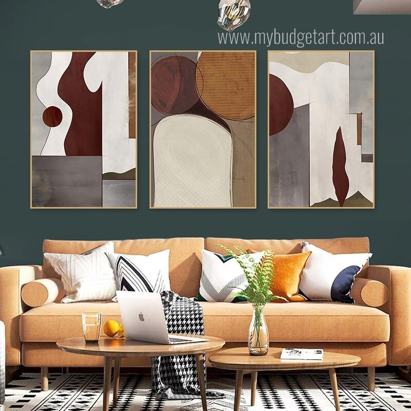Rectangular Blobs Wall Art