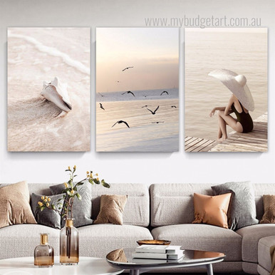 Beach Brine Waves Canvas Prints