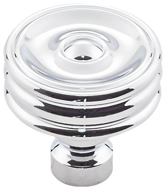 Get Top Knobs TK881PC Brixton Ridged Knob 1 1/4 Inch in Polished Chrome