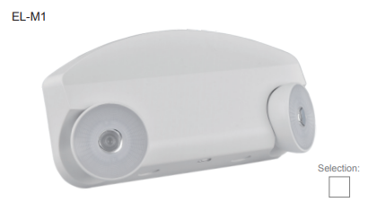 LED 2-Head Mini Emergency Light, 1.1W, 5000K