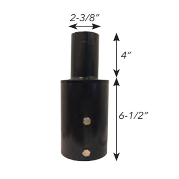 3-Inch Tenon Adaptor Round Pole