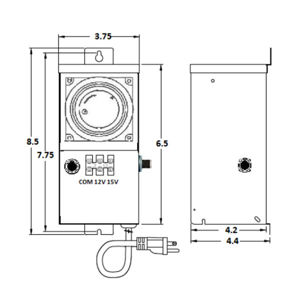 75 Watt Dual-Tap Landscape Transformer with Timer and Photocell Slide ...