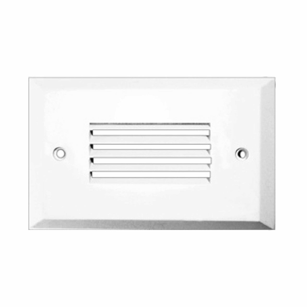 Step Light Horizontal Louver Face Plate, White Finish - RelightDepot