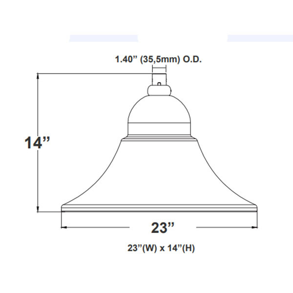 23-Inch Designer Area Bell Light System with Selectable Color ...