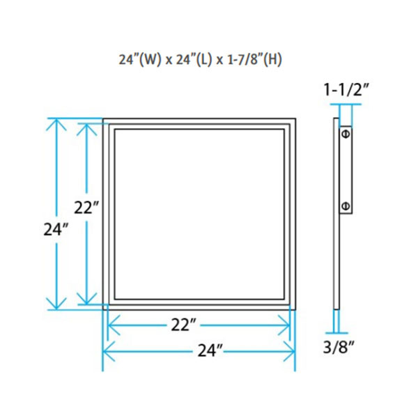 LP Series 2'X2' 45 Watt Panel LED Light, 40K