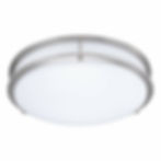 LED Double Ring Flush Mount Ceiling Light, 26W, 16"