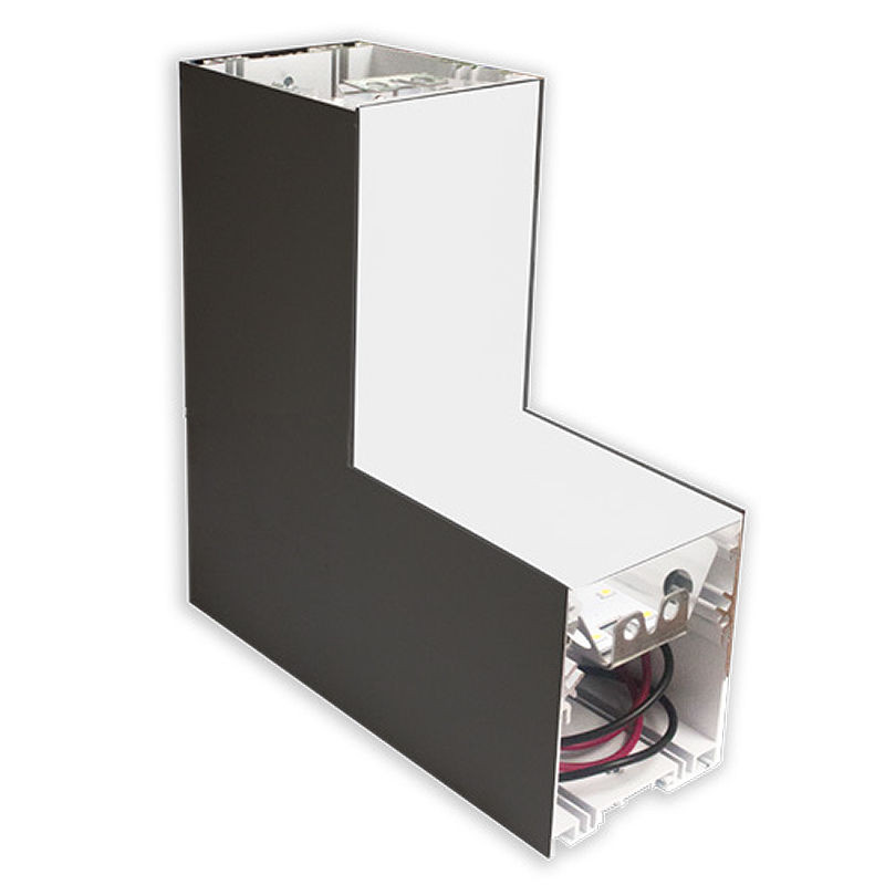 SCX Inside Corner Fixture Module, 4ft, Black, Selectable CCT