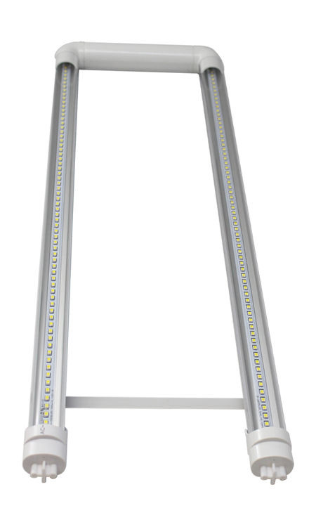 LED U-Shaped T8 Plastic/Aluminum Tube Lamps, 120-277V AC, 15W, 4100K