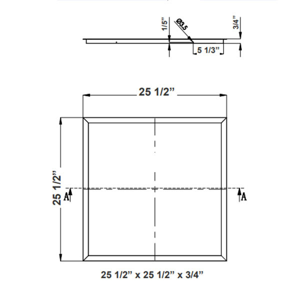 2x2 Recessed Mounting Flange Kit