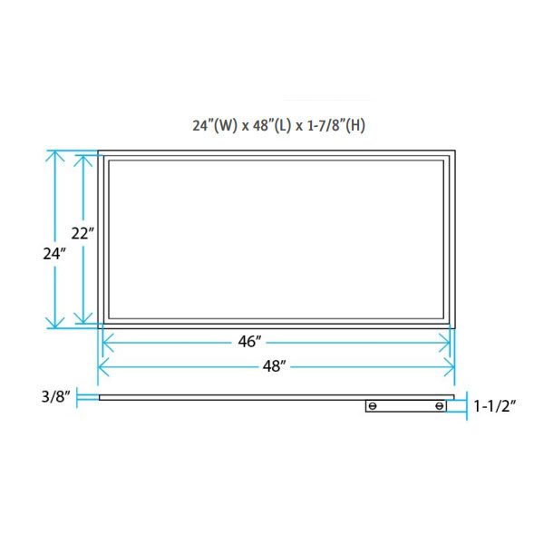 2'X4' 50 Watt Premium High-Output LED Panel Light