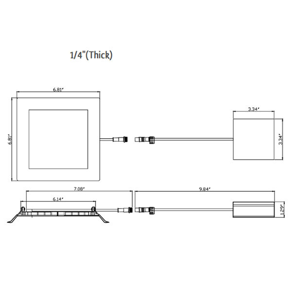 LED Ultra Slim Recessed Light, 4000K