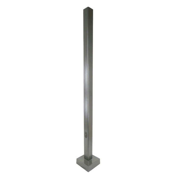 20Ft. Square Steel Light Pole, 5" Wide, 11 Gauge