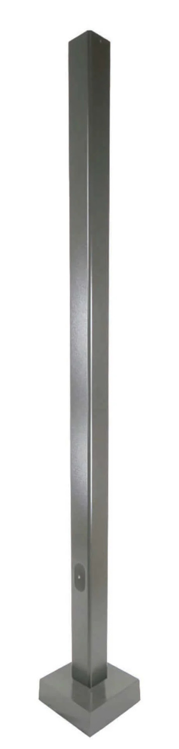 20 Foot Square Steel Light Pole, 5 Inch Wide, 7 Gauge, Dark Bronze