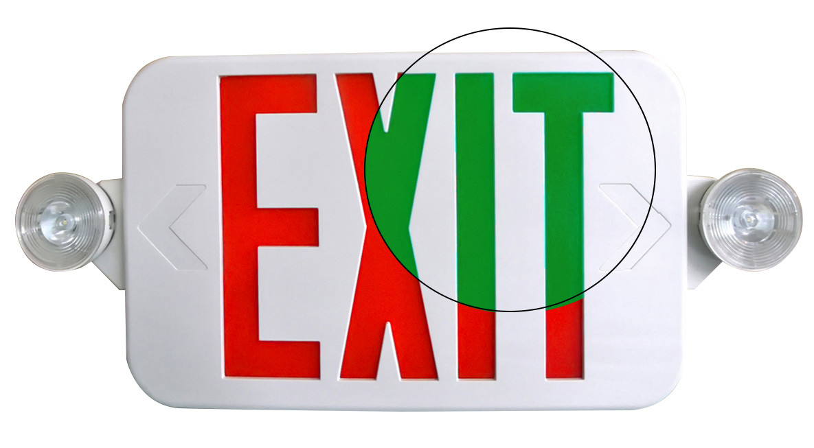 Low Profile All LED Exit & Emergency Combo, Universal Single/Double ...
