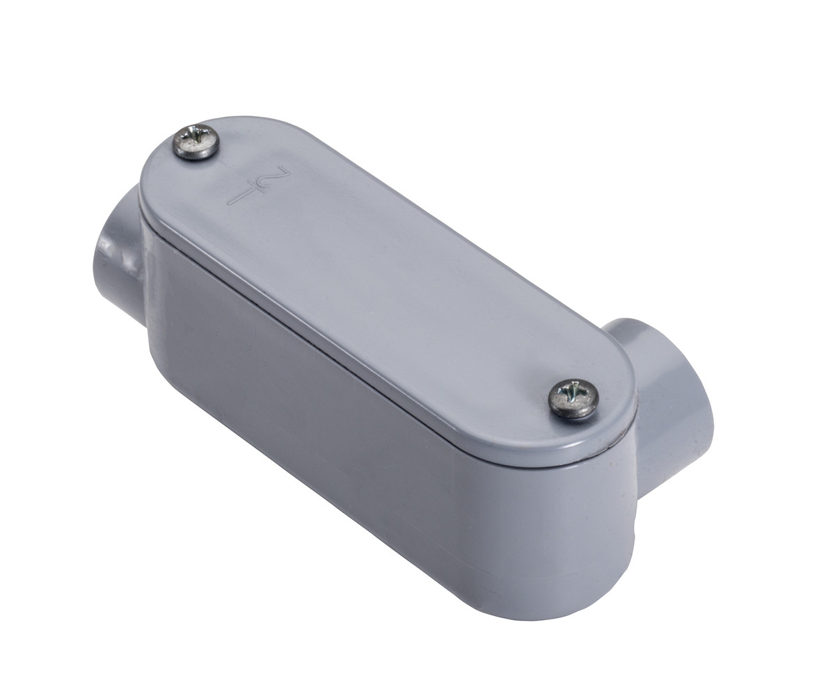 Garvin Industries LR Type Conduit Body, 3 Inch, PVC, Removable Cover