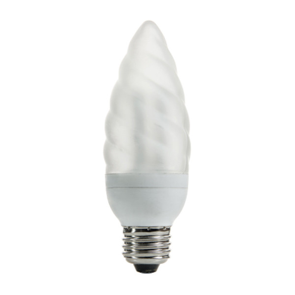 Sunlite CFL Flame Design B14 Chandelier Light Bulb, 7W, 320lm, Medium ...