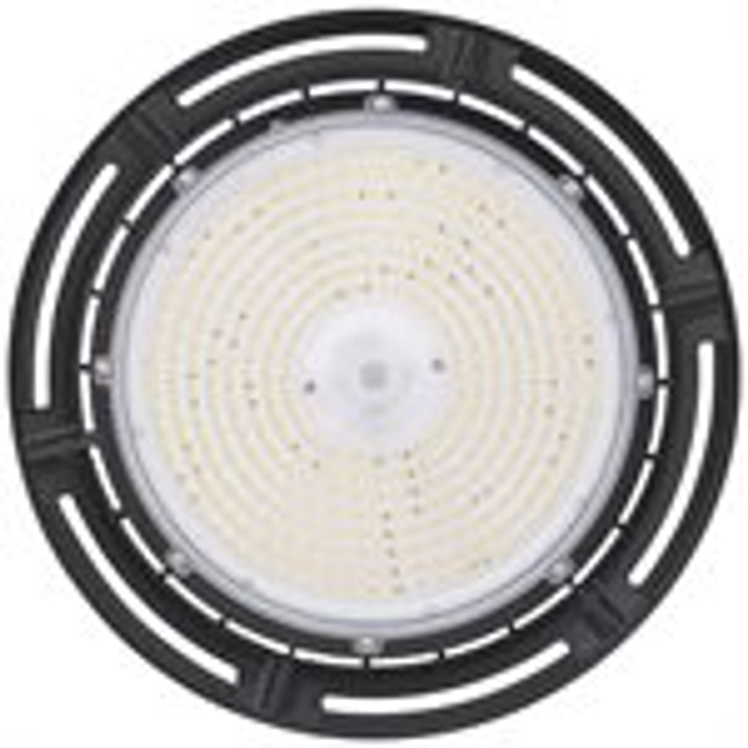 UFO High Bay, 13.8" Round, 100W/150W/200W, CCT Selectable, 0-10V Dimmable, Black