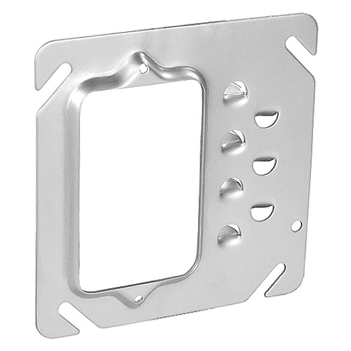 Garvin Industries 4" Square Single Gang Offset Device Ring, Raised 1/4"