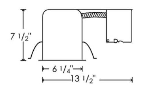 6” Airtight Incandescent Recessed Housing Remodel with Socket Bracket