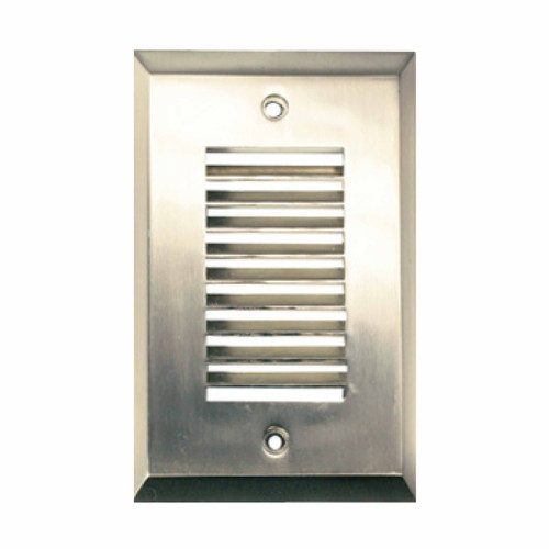 Step Light Vertical Louver Face Plate, Brushed Nickel Finish - RelightDepot