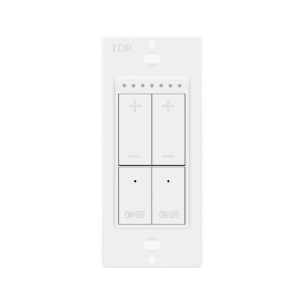 Low Voltage Dual LED Dimmer Switch, 0-10V Control, Built-in RJ45 Connector