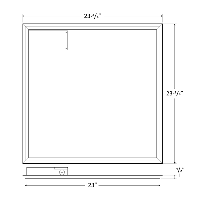 2x2 LED T-Bar Grid Light - CCT Adjustable