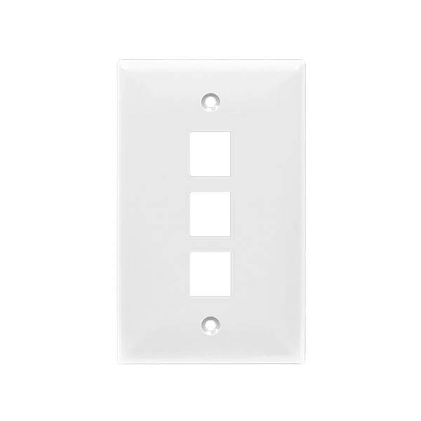 Multimedia Face Plate 3-Port 1-Gang Keystone