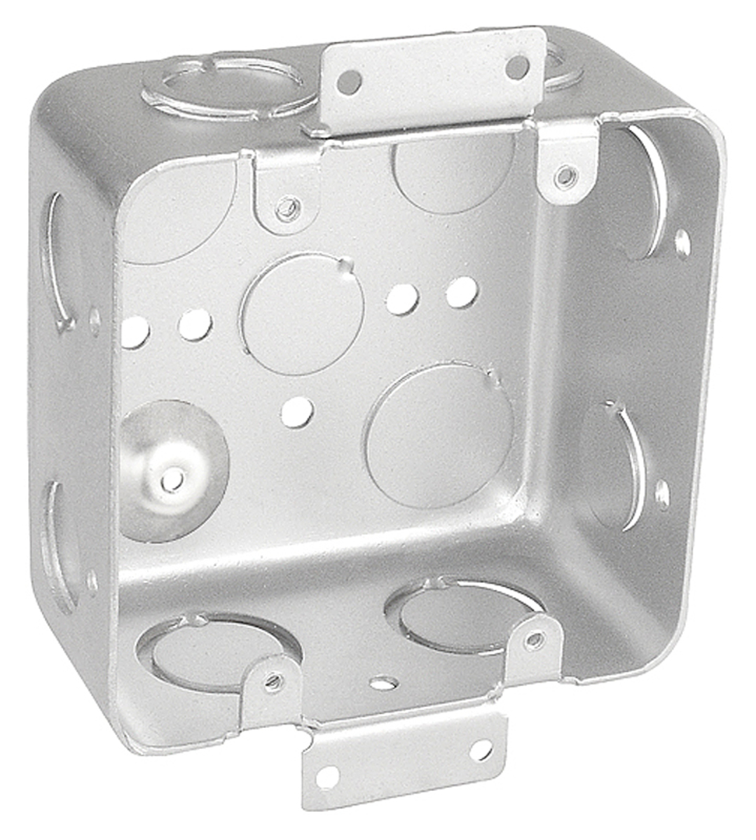 Switch Box, 2-1/8" Depth, 2 Gang, 1/2-3/4 Knockouts, Old Work