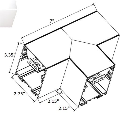 SCX Series Illuminated T Corner Module - CCT Adjustable